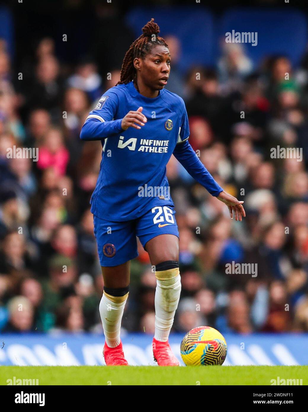 London, England, United Kingdom on 21 January 2024. Chelsea's Jelena Cankovic in action during ...