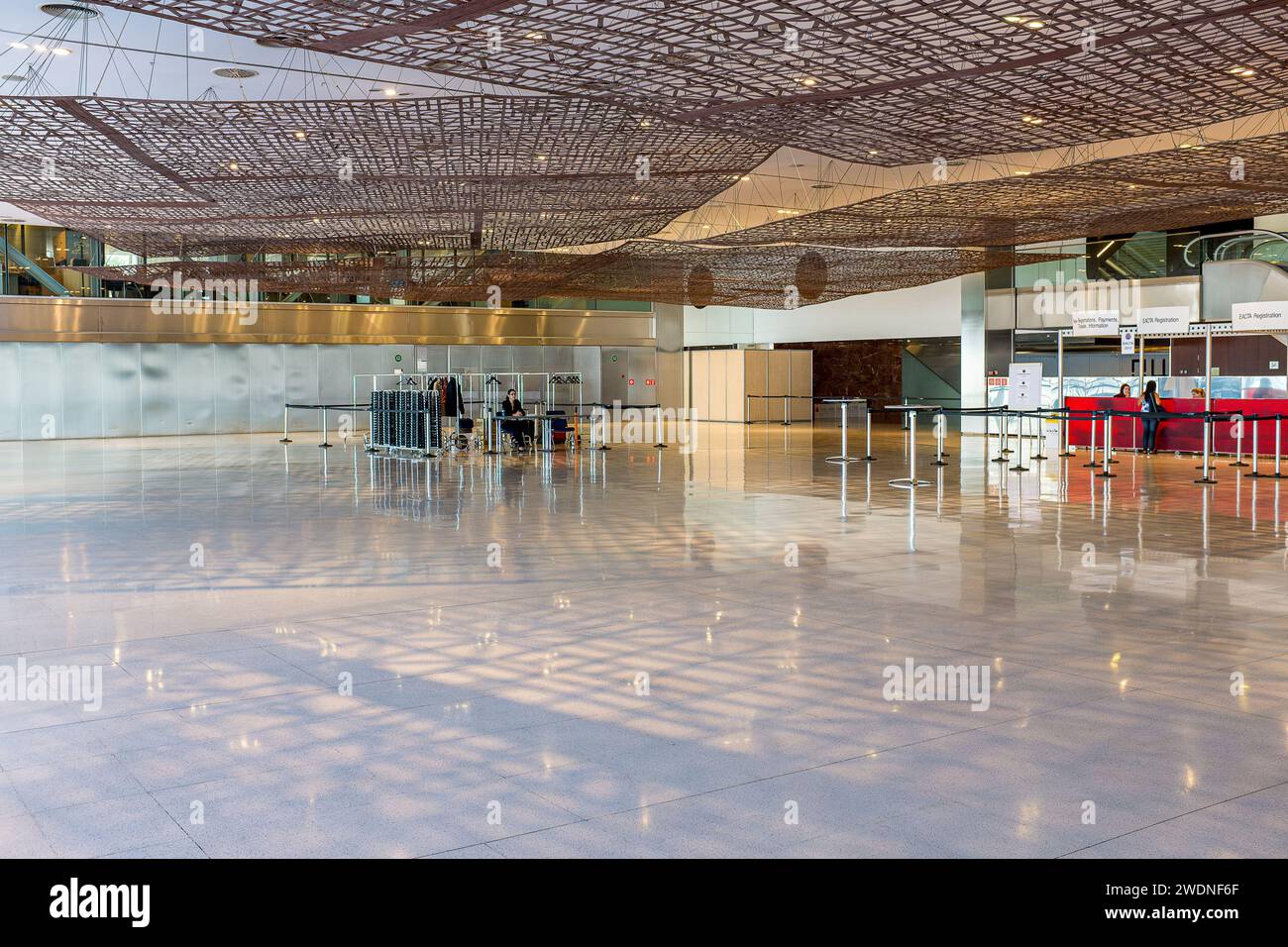The entrance lobby at Barcelona International Conventions Centre BICC ...