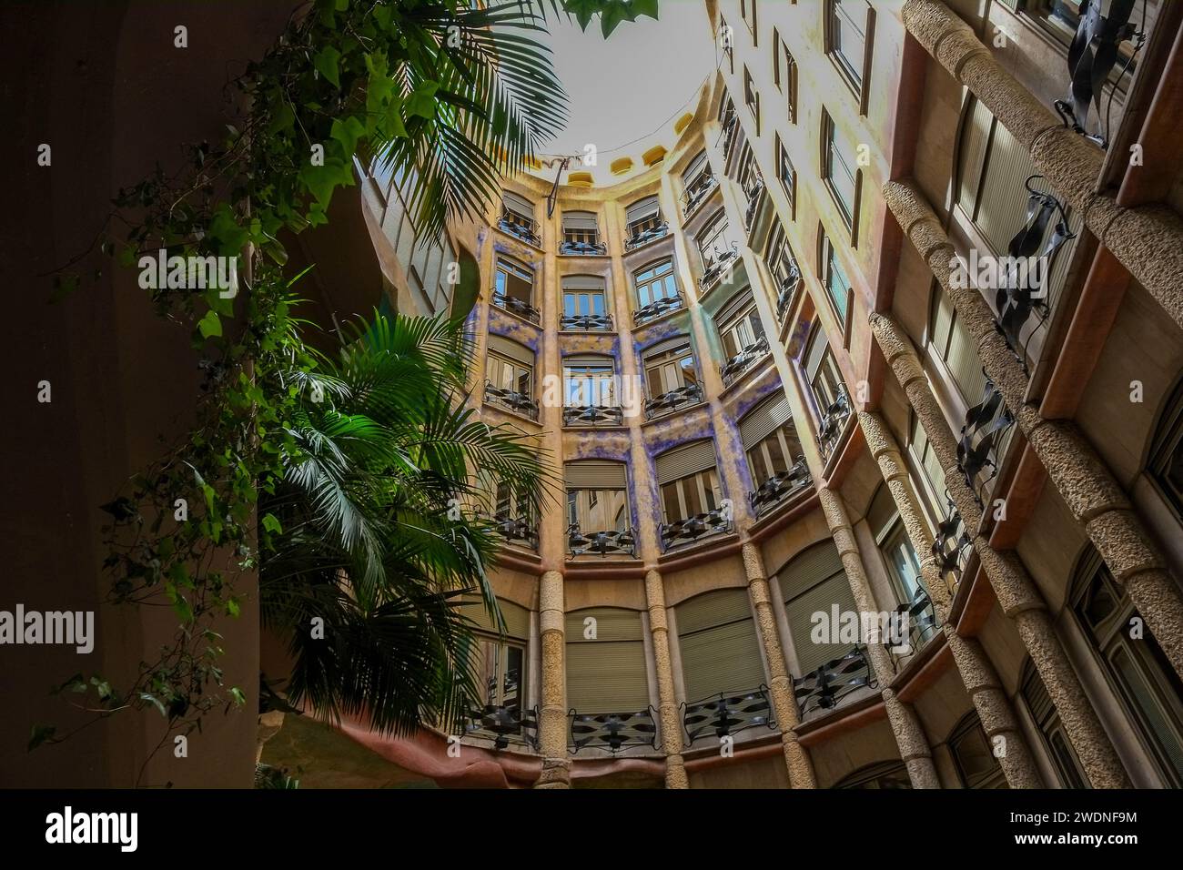 Casa Milà or La Pedrera is a famous building in Barcelona designed by ...