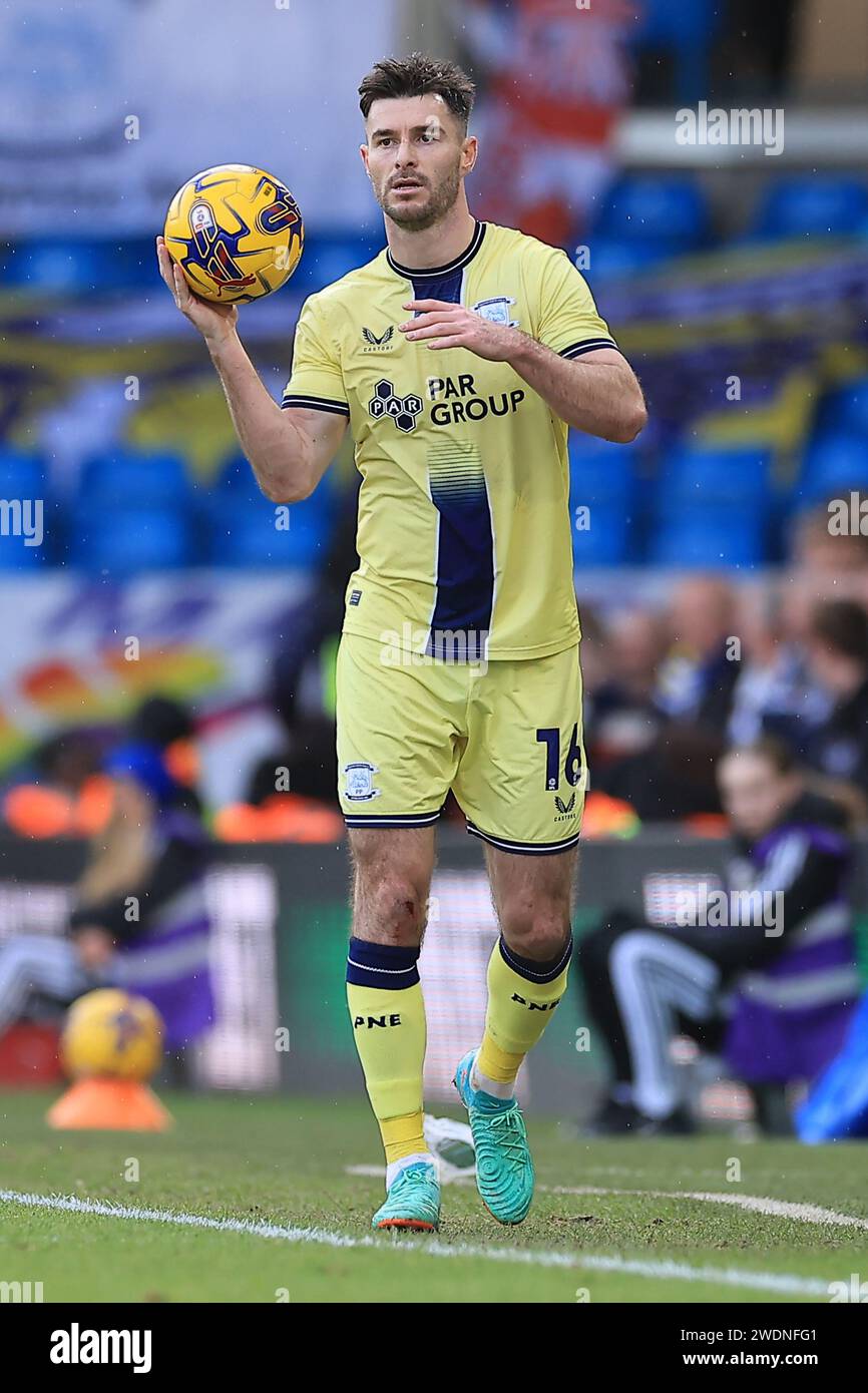 Leeds, UK. 21st Jan, 2024. Andrew Hughes of Preston North End during ...