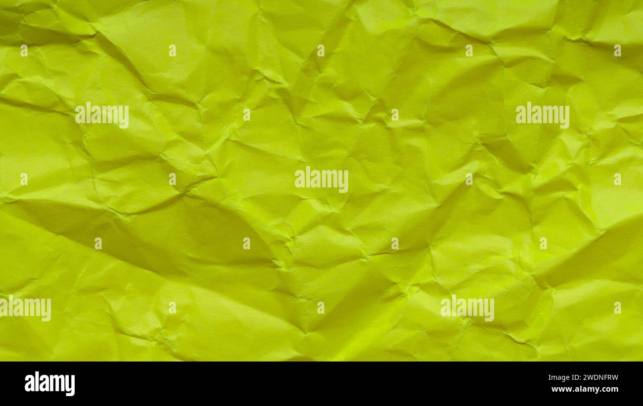 Background from Crumpled Yellow Green Paper, Textured Color Paper with ...