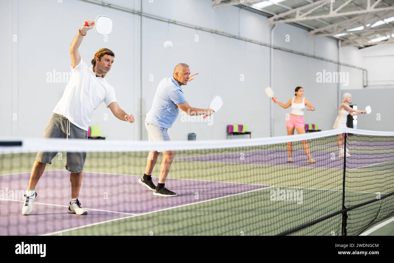 Pickleball indoors hi-res stock photography and images - Alamy