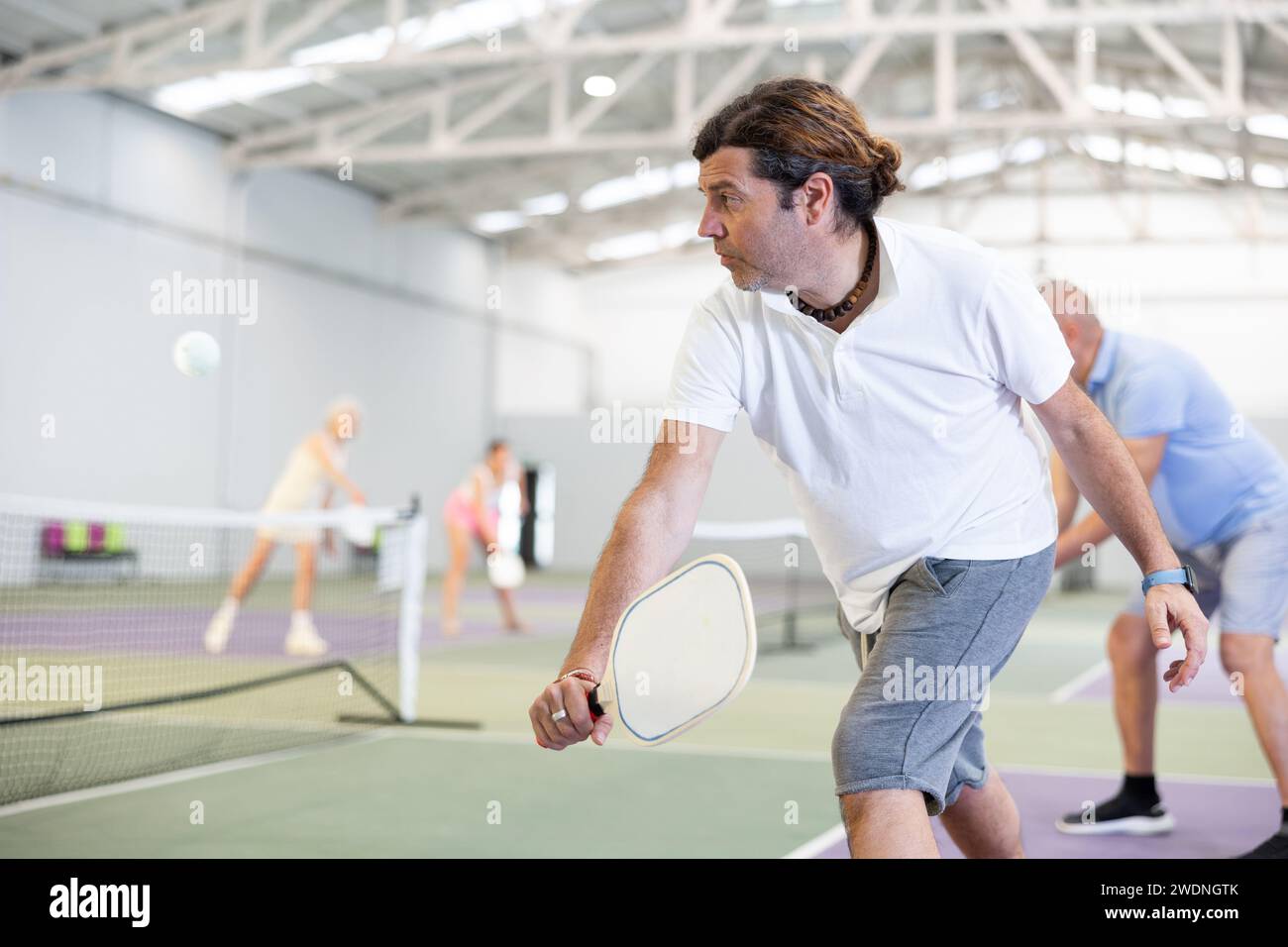 Men playing pickleball hi-res stock photography and images - Alamy