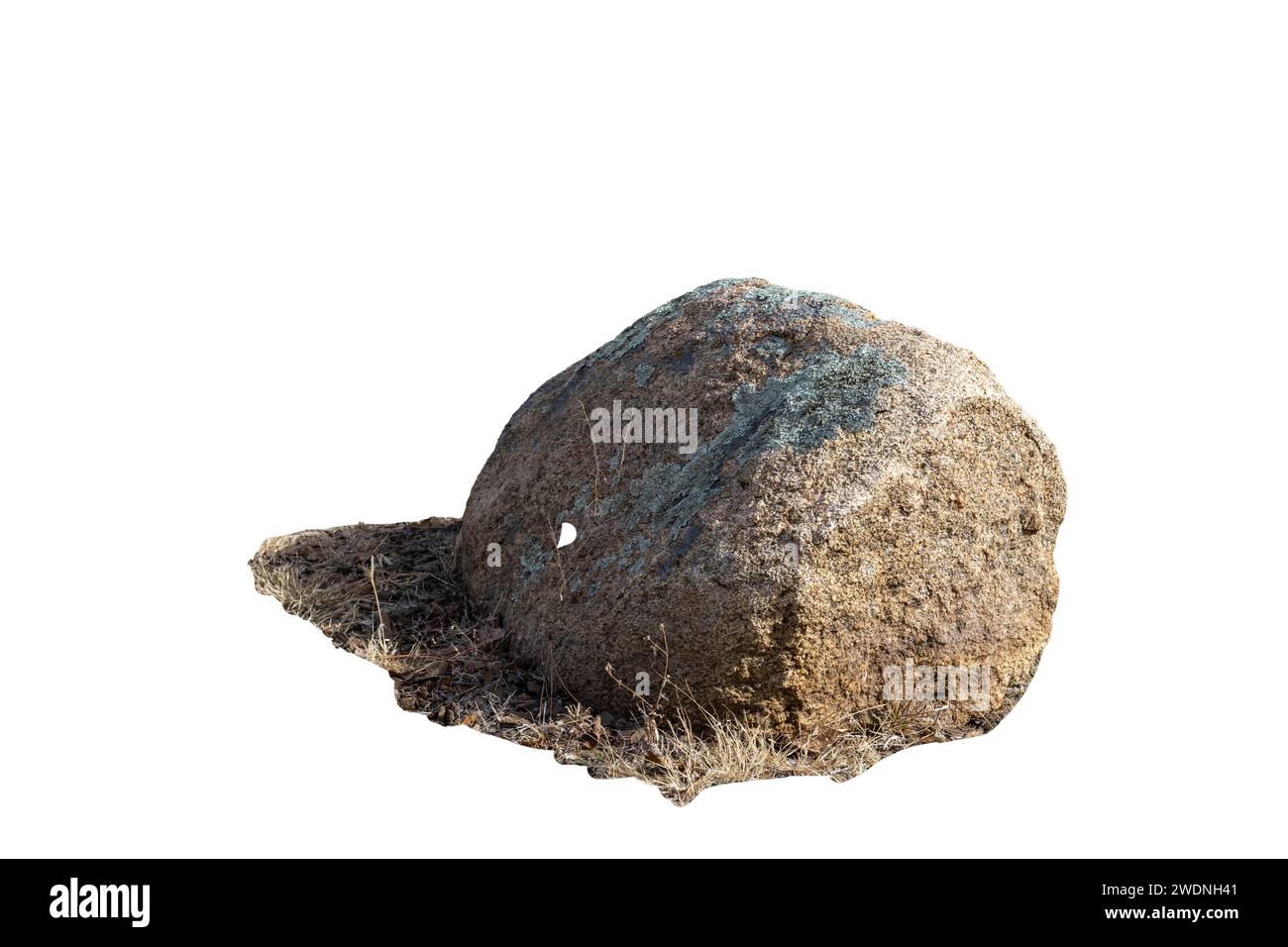 Isolated boulder with various textures and colors from Pescott Arizona ...