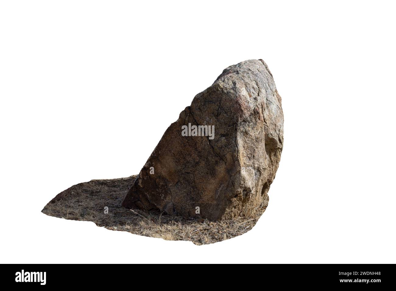 Isolated boulder with various textures and colors from Pescott Arizona ...