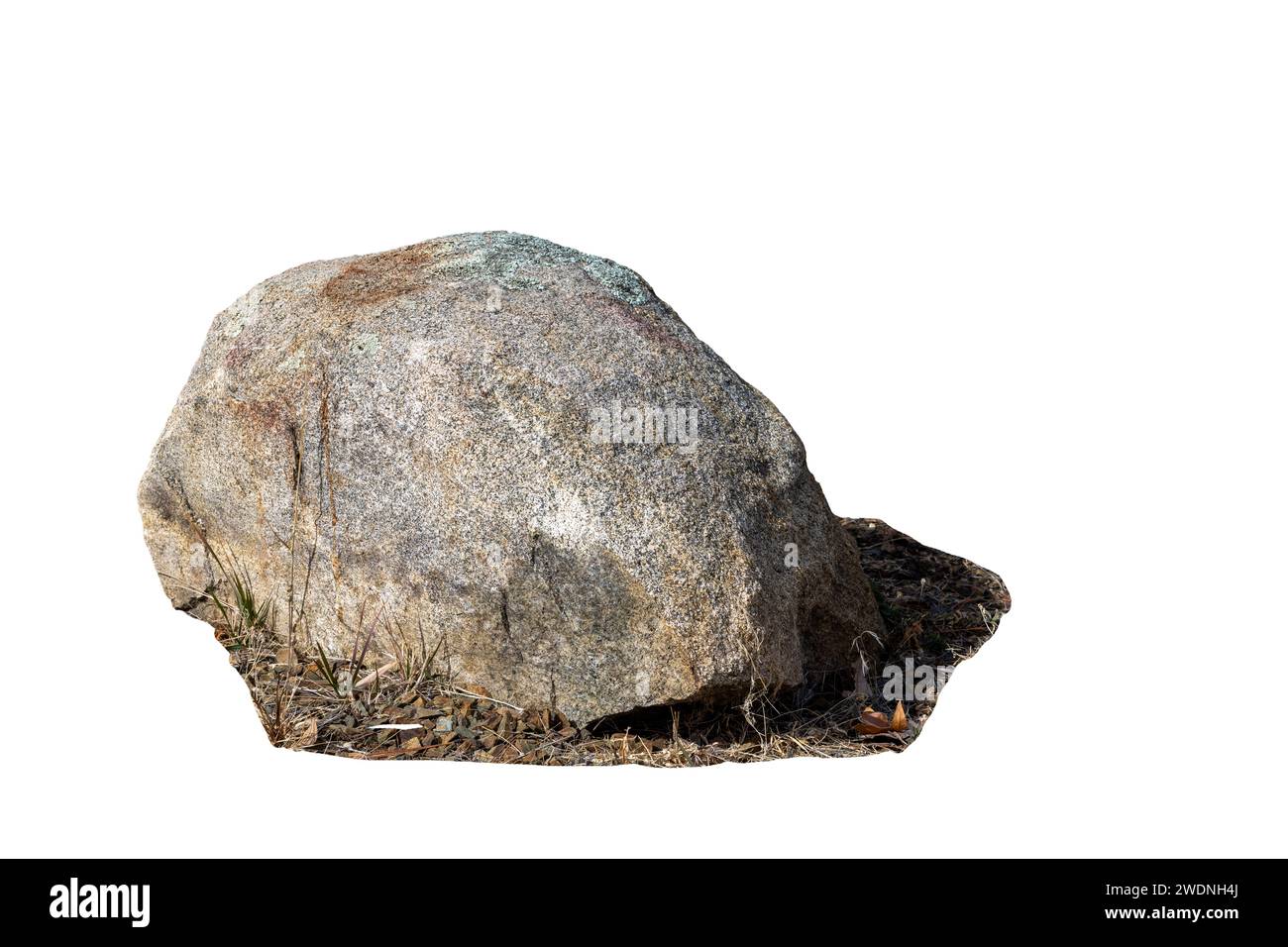 Isolated boulder with various textures and colors from Pescott Arizona ...