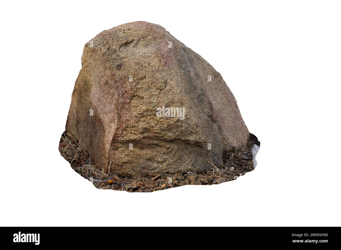 Isolated boulder with various textures and colors from Pescott Arizona ...