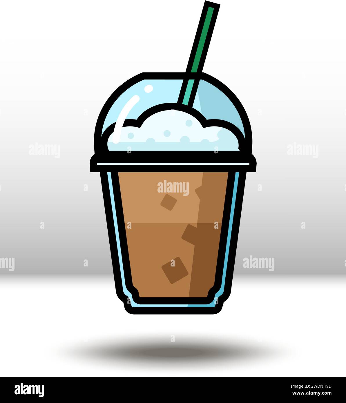 Frappe coffee Stock Vector Images - Alamy