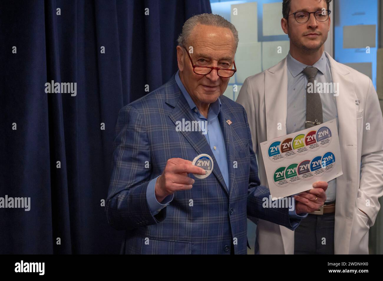 New York, United States. 21st Jan, 2024. Senate Majority Leader, Chuck ...