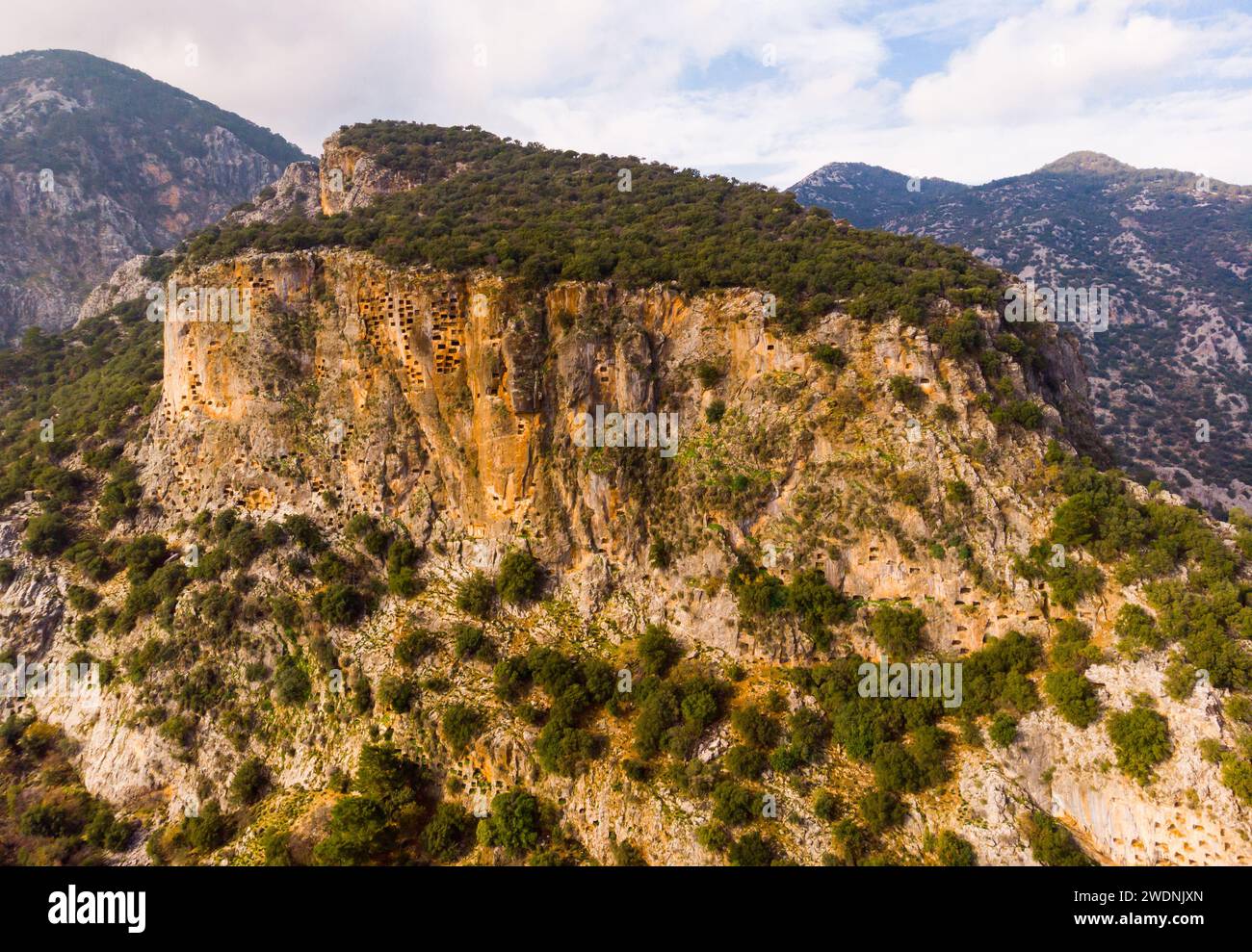 Lycian rock-cut tombs in ancient Pinara, Turkey Stock Photo - Alamy