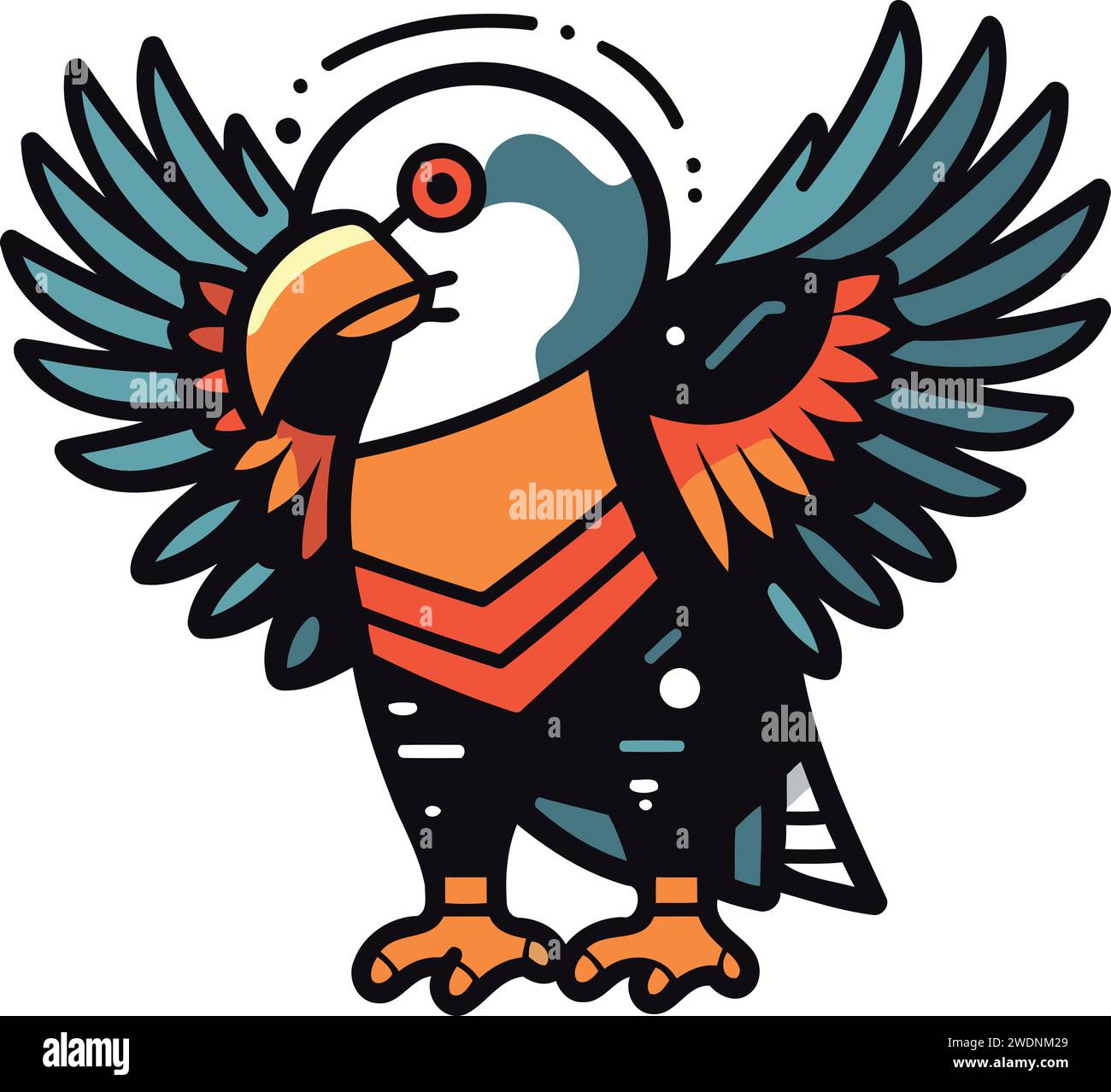 Eagle open beak Stock Vector Images - Alamy