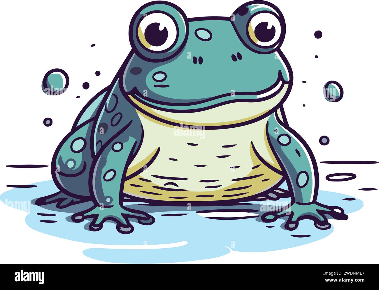 Frog. Vector illustration. Isolated on a white background Stock Vector ...