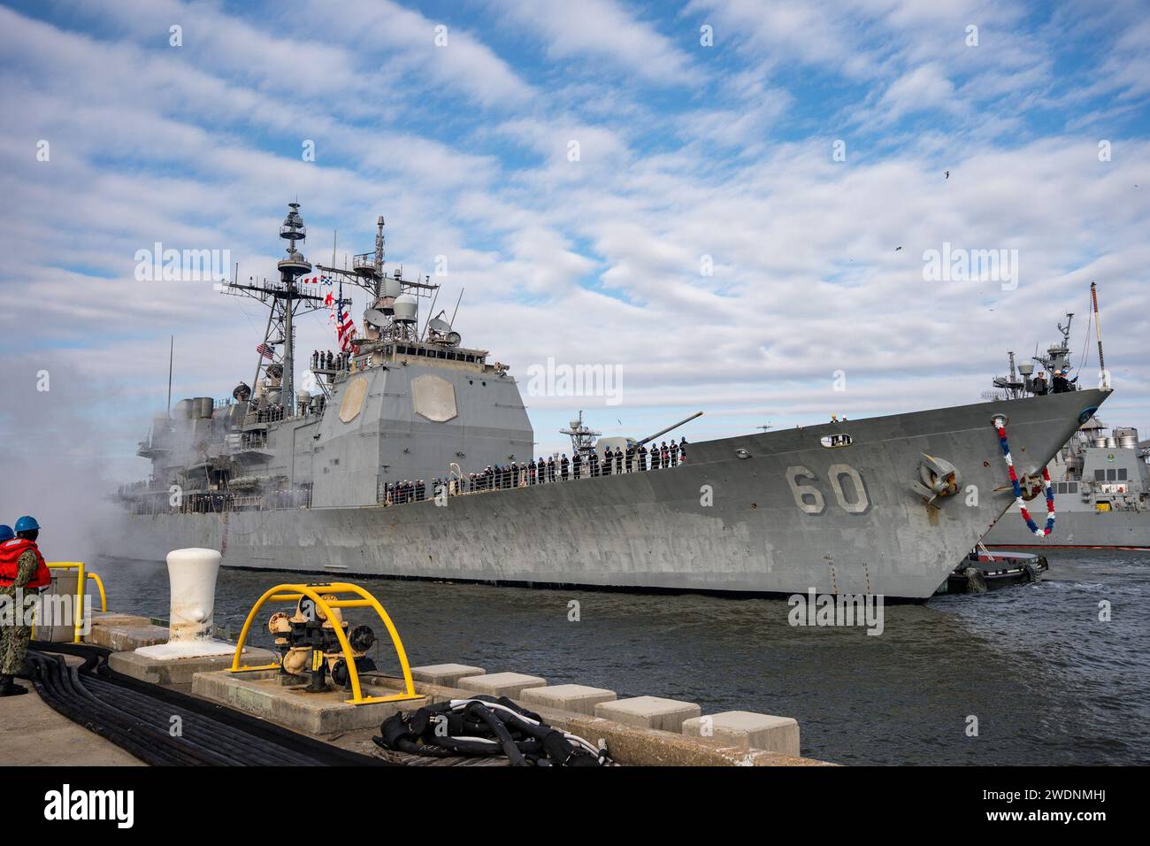 The Ticonderoga-class guided-missile cruiser USS Normandy (CG 60 ...