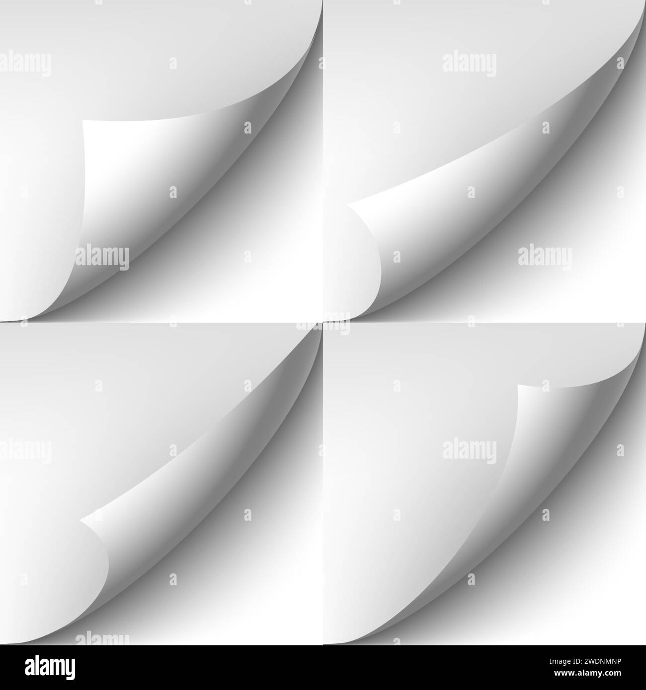 White paper curled corners page corner turn hi-res stock photography ...