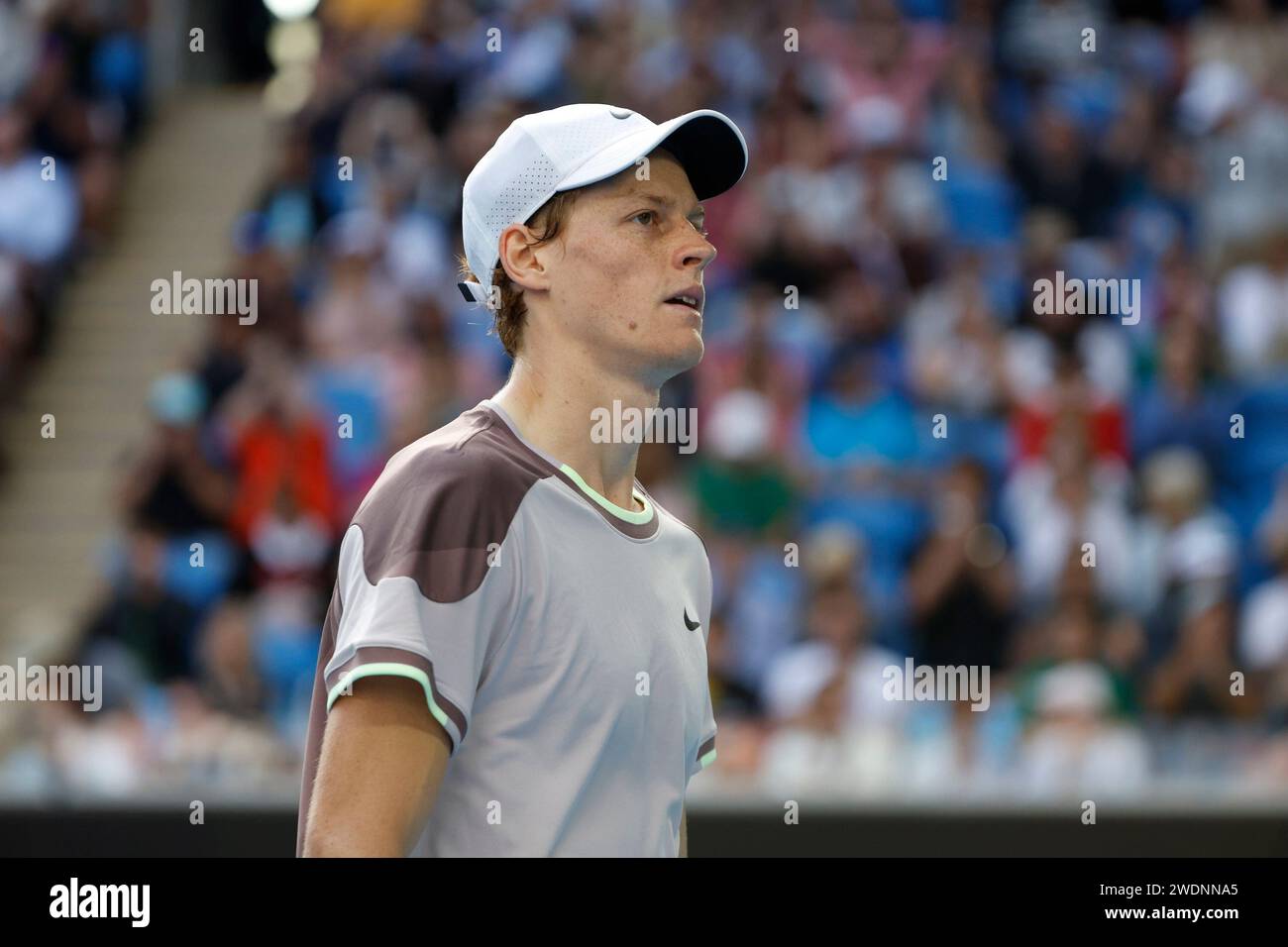 Jannik Sinner ( ITA) during their round four singles match againstKaren ...
