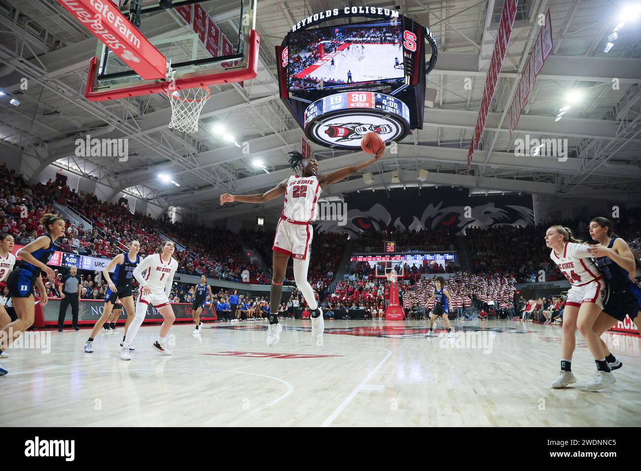 RALEIGH, NC - JANUARY 21: NC State Wolfpack guard Saniya Rivers (22 ...