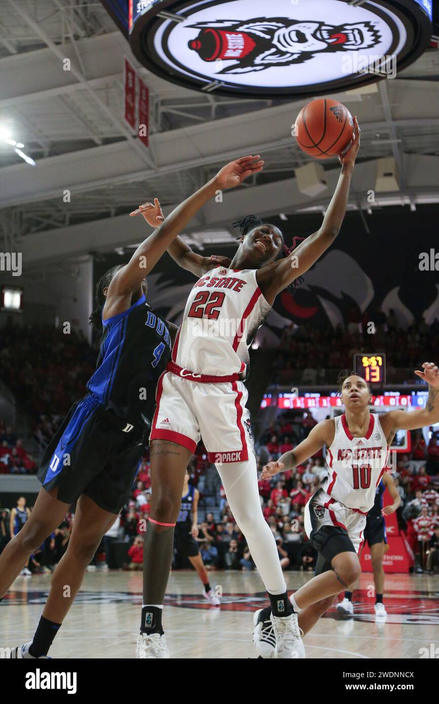 RALEIGH, NC - JANUARY 21: NC State Wolfpack guard Saniya Rivers (22 ...
