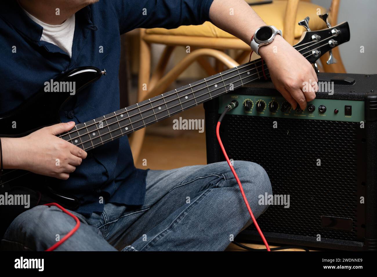 Guitar tuning music hobby man hi-res stock photography and images - Alamy