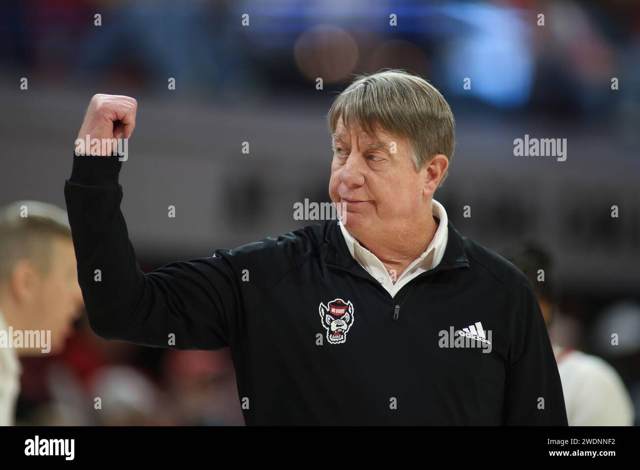 RALEIGH, NC - JANUARY 21: NC State Wolfpack head coach Wes Moore calls ...