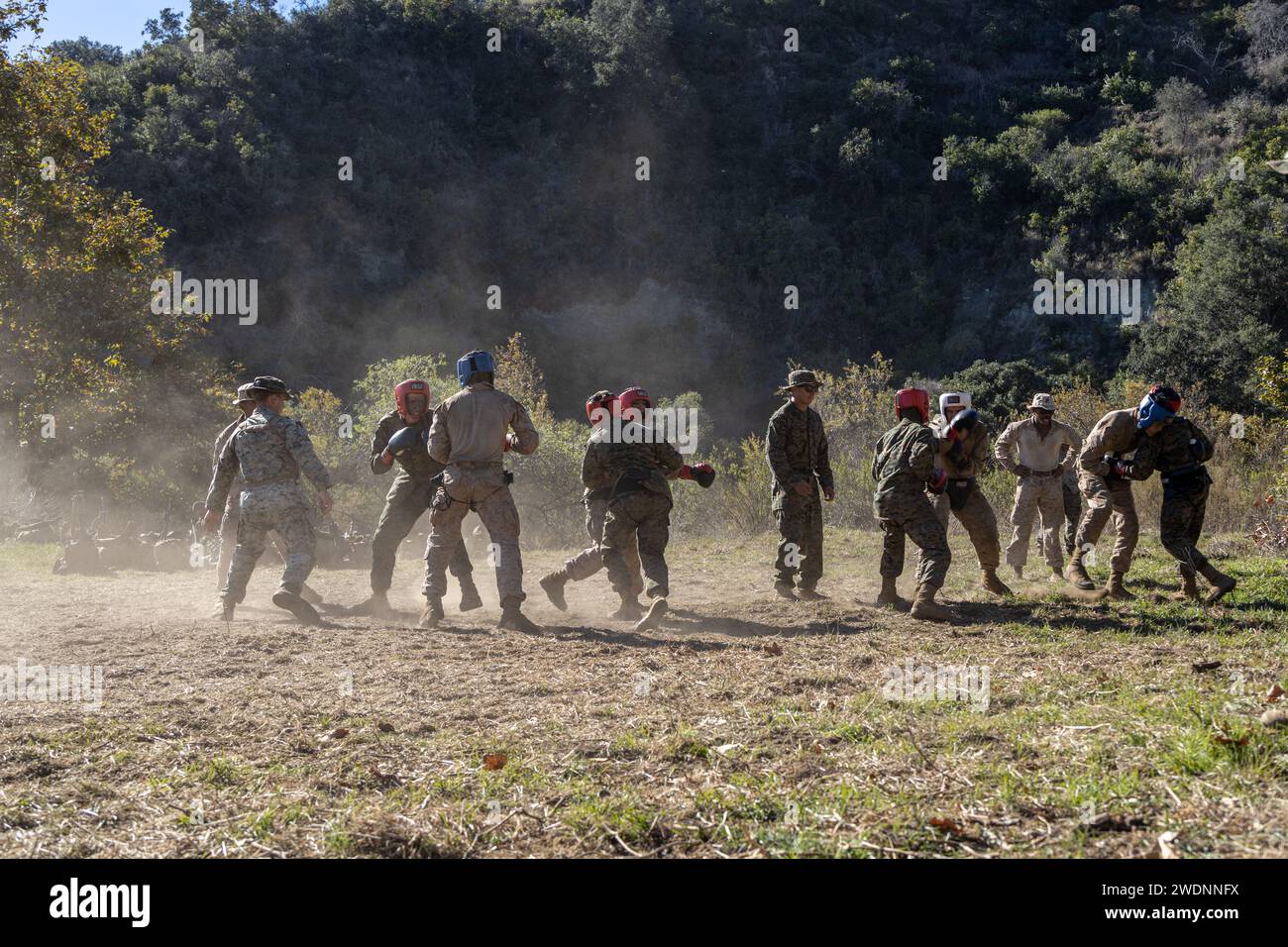 U.S. Marines with Marine Combat Training Battalion, School of Infantry ...