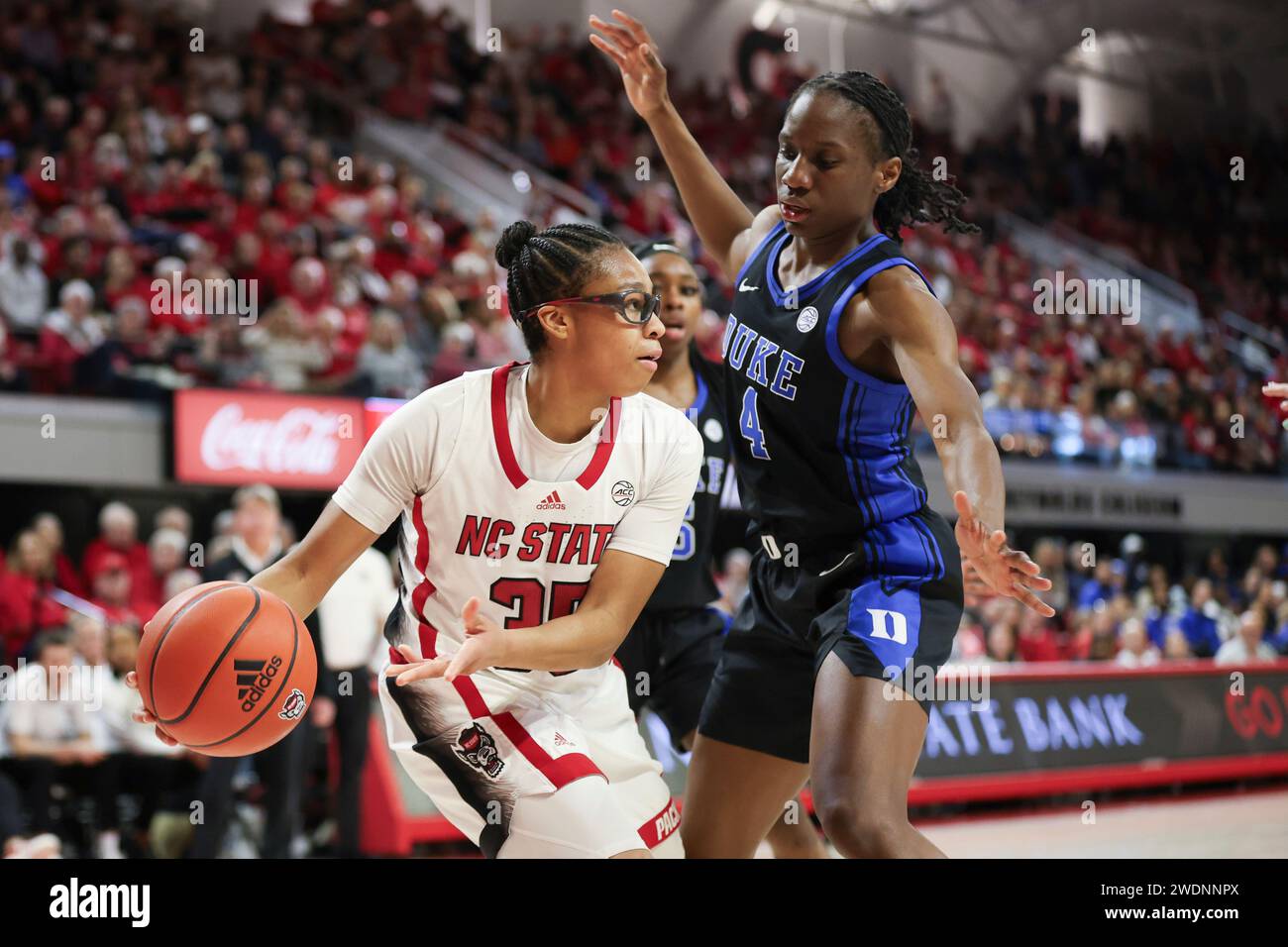 RALEIGH, NC - JANUARY 21: NC State Wolfpack guard Zoe Brooks (35 ...