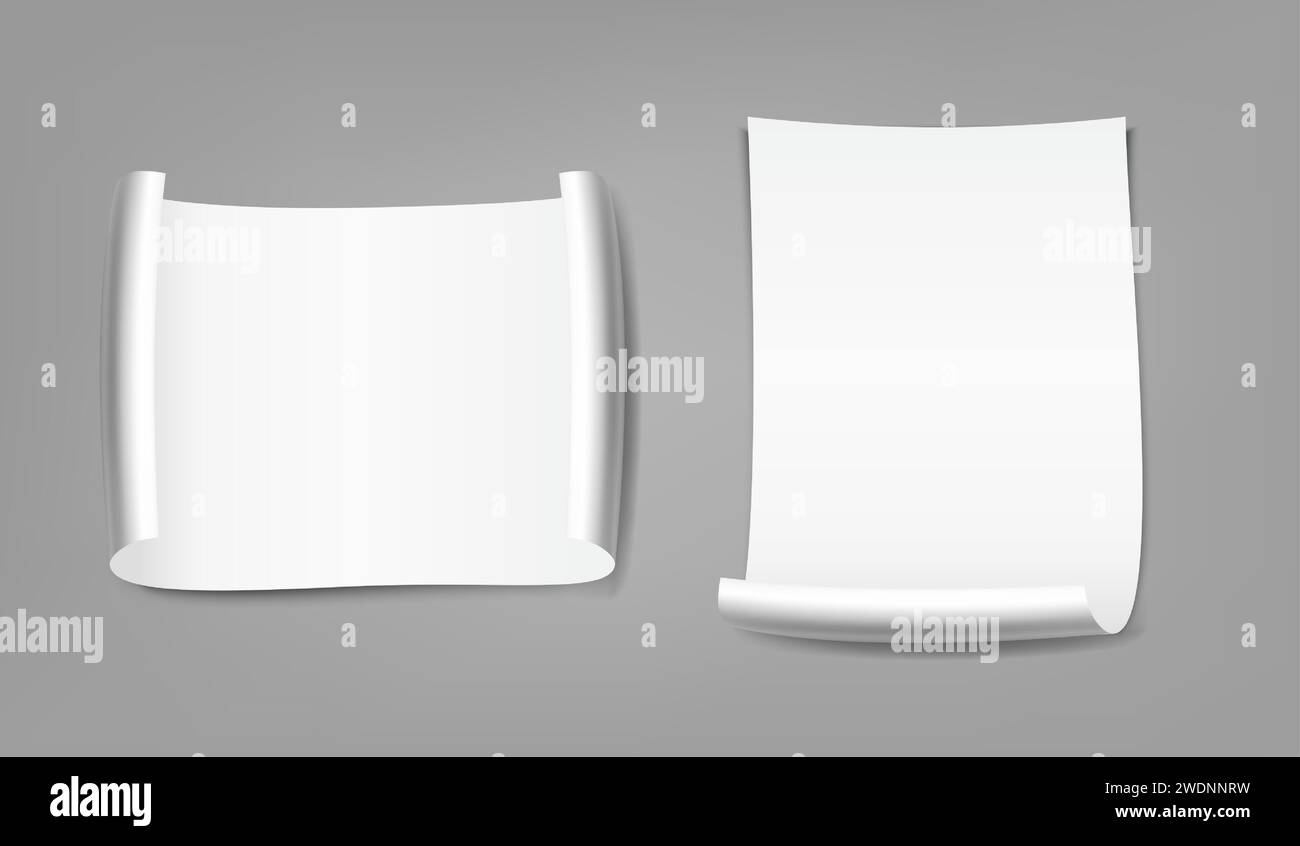 realistic vector illustration. Curled paper corners Stock Vector Image ...