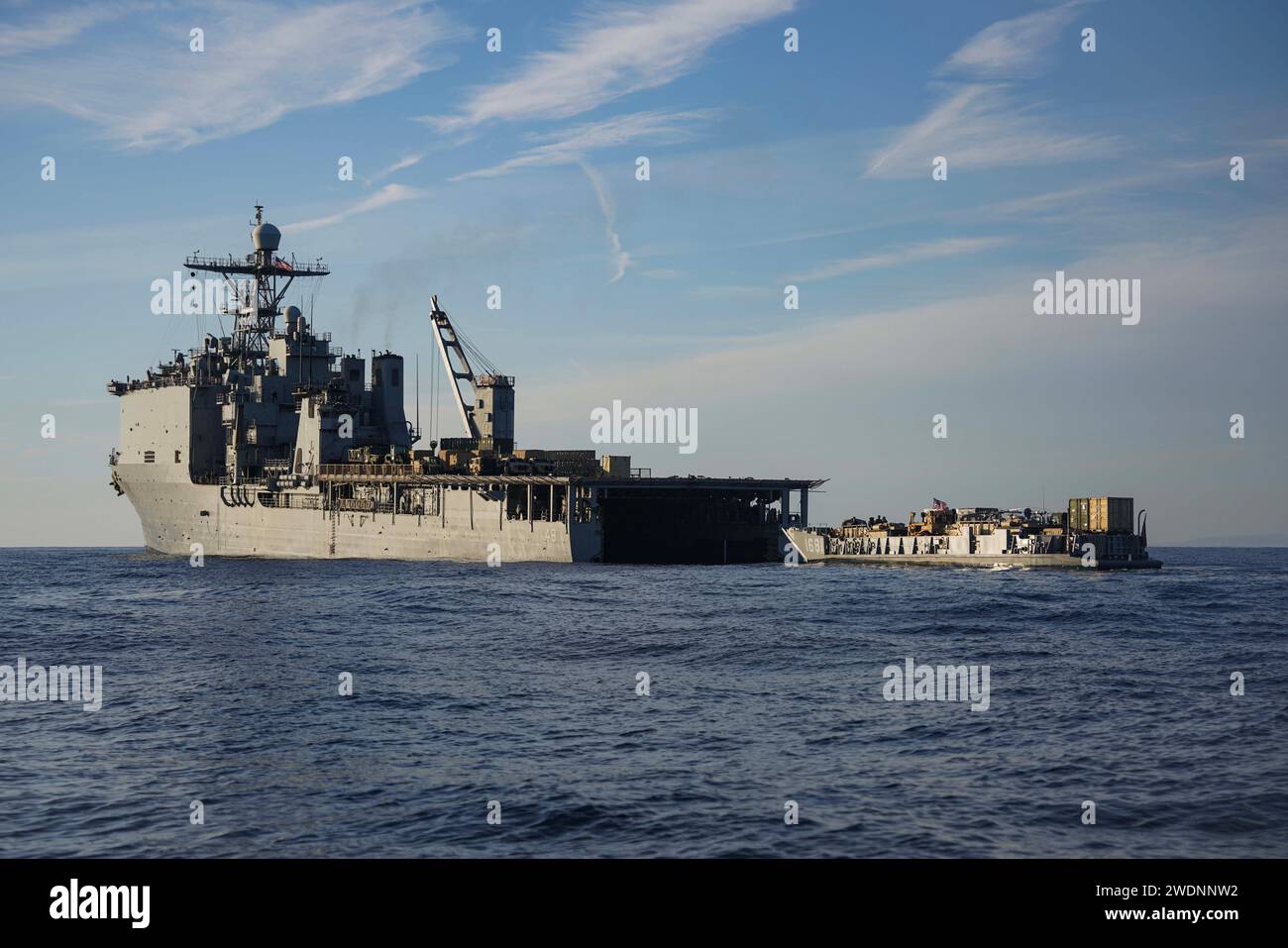 U.S. Navy Landing Craft, Utility (LCU) 1681, assigned to Assault Craft ...