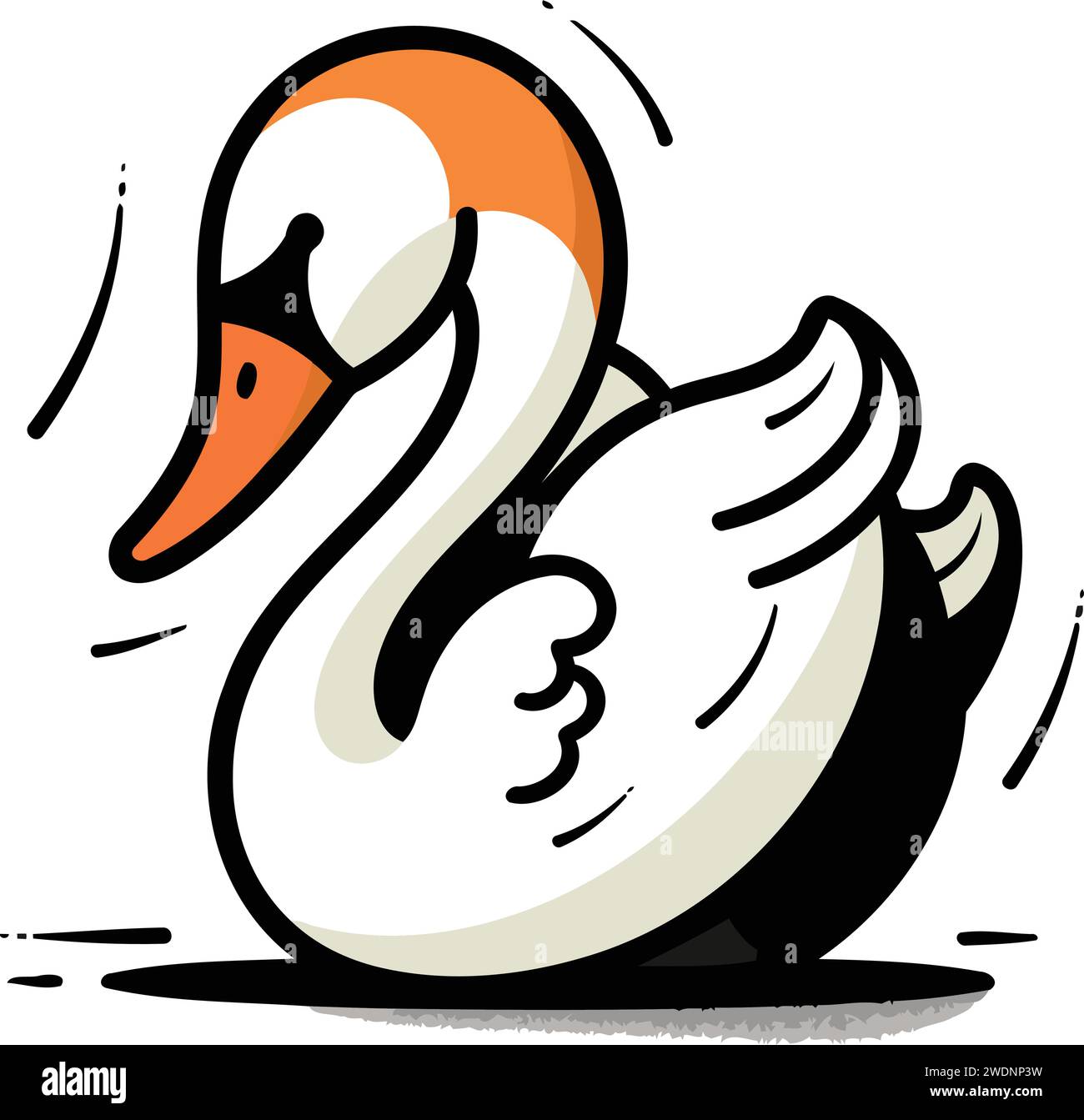 Swan cartoon Stock Vector Images - Alamy