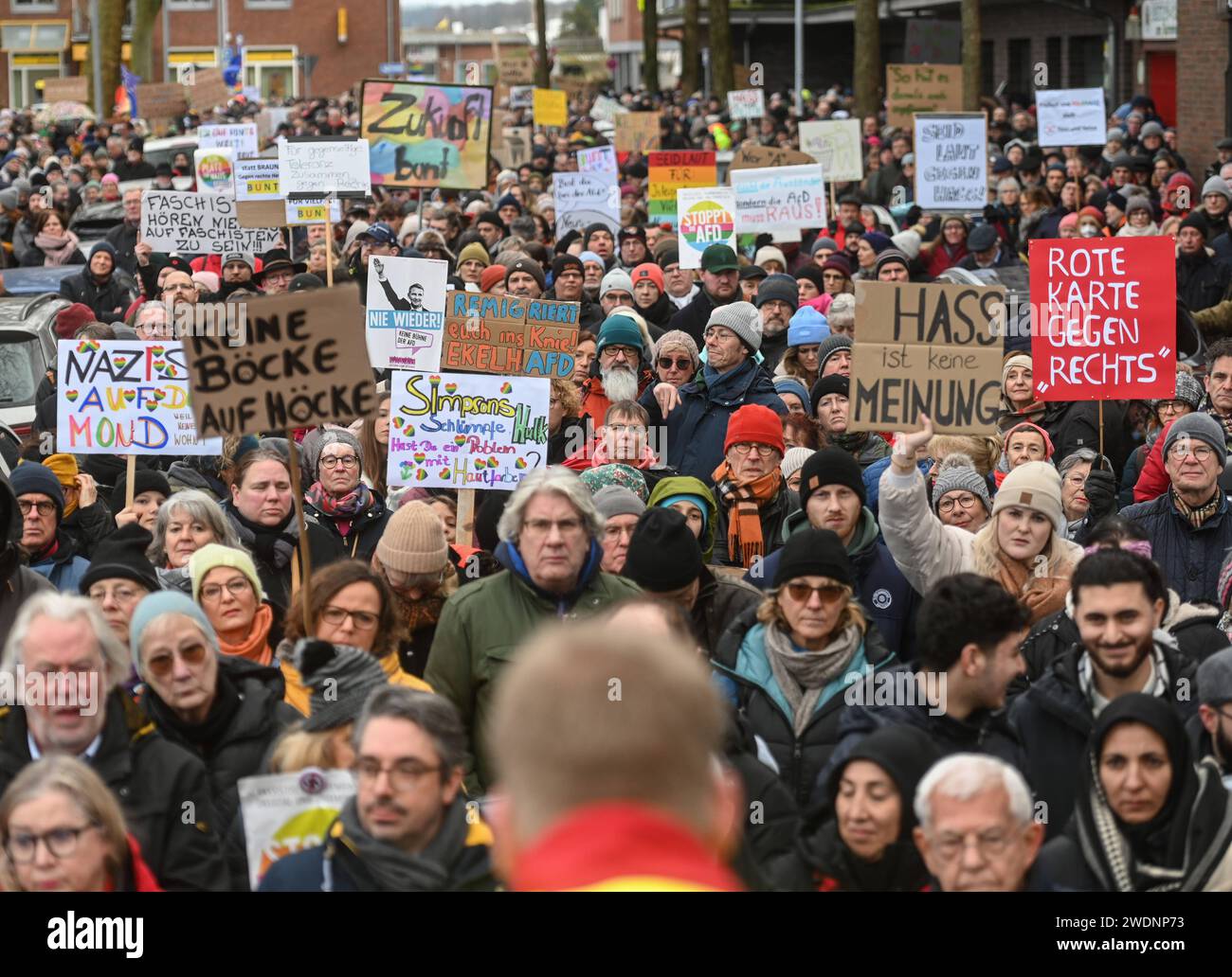Gemeinsam gegen rechts Demo in der Klever Innenstadt Kleve - Demonstration Gemeinsam gegen ...