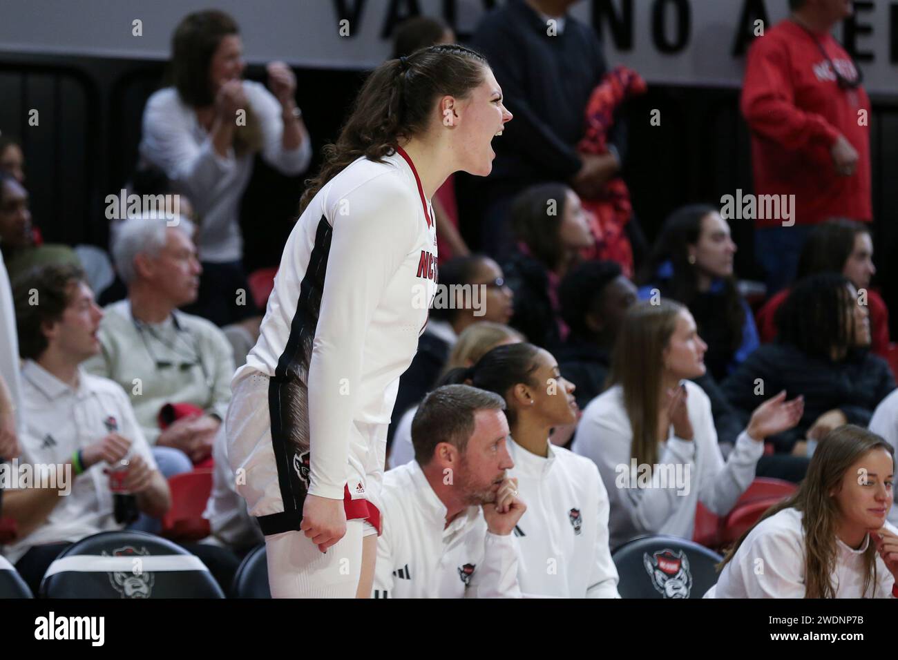 RALEIGH, NC - JANUARY 21: NC State Wolfpack center River Baldwin (1 ...