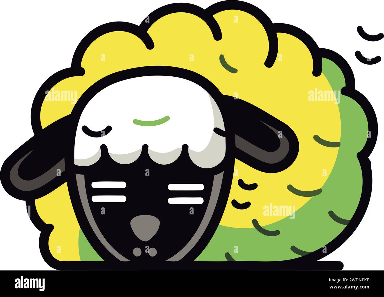 Sleeping cartoon sheep hi-res stock photography and images - Alamy
