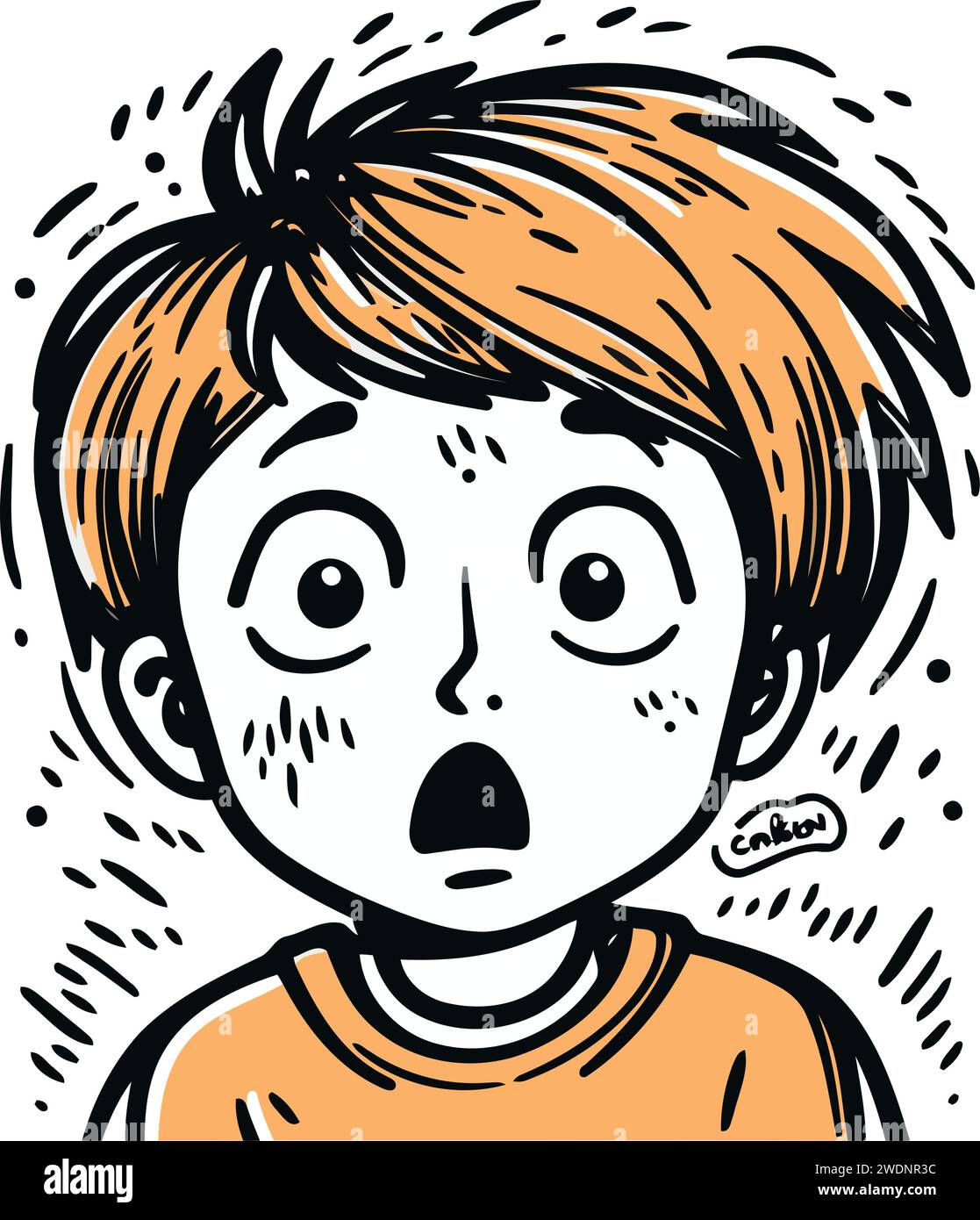 Scared boy Stock Vector Images - Alamy