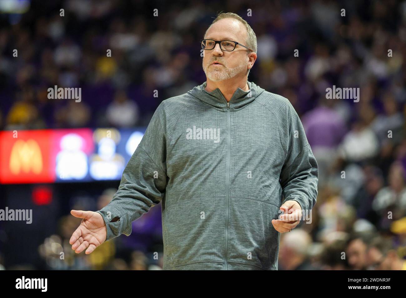 Baton Rouge, LA, USA. 21st Jan, 2024. Arkansas Head Coach Mike ...