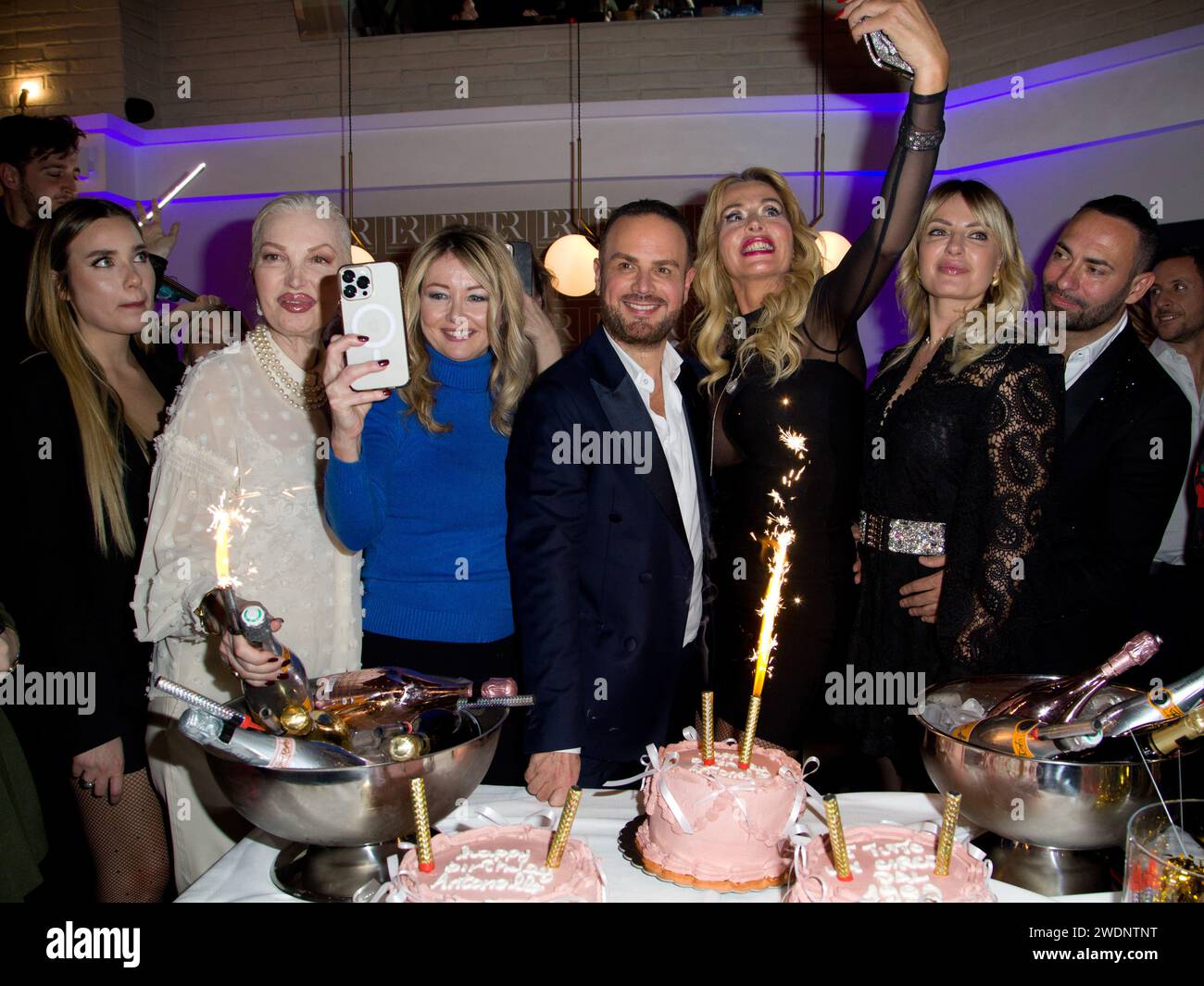 Rome, Italy. 21st Jan, 2024. Roma, ristorante Enea, festa 38 ...