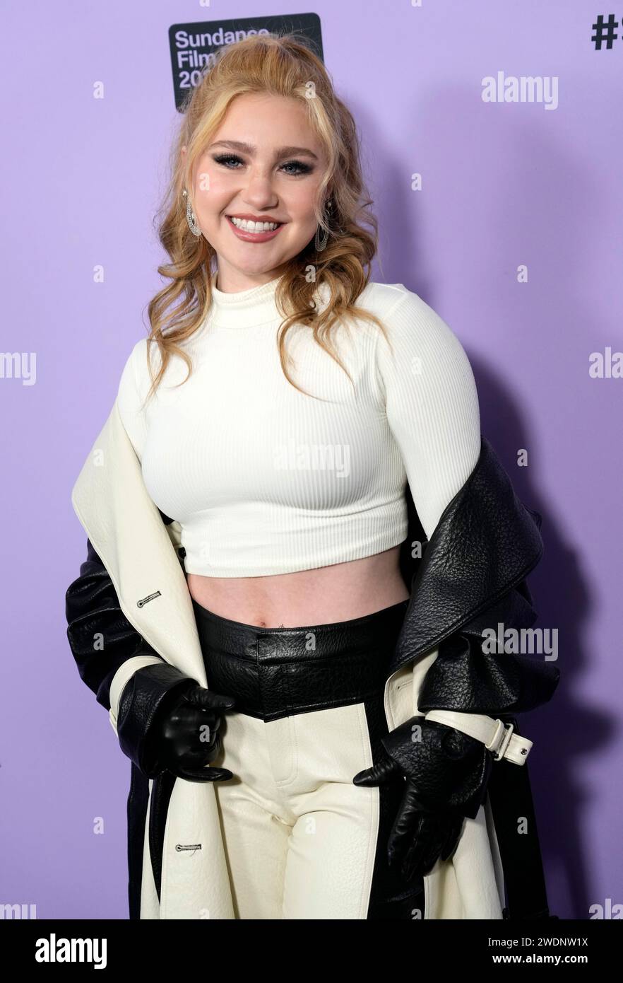 Ella Anderson poses at the premiere of the film "Suncoast" at the ...