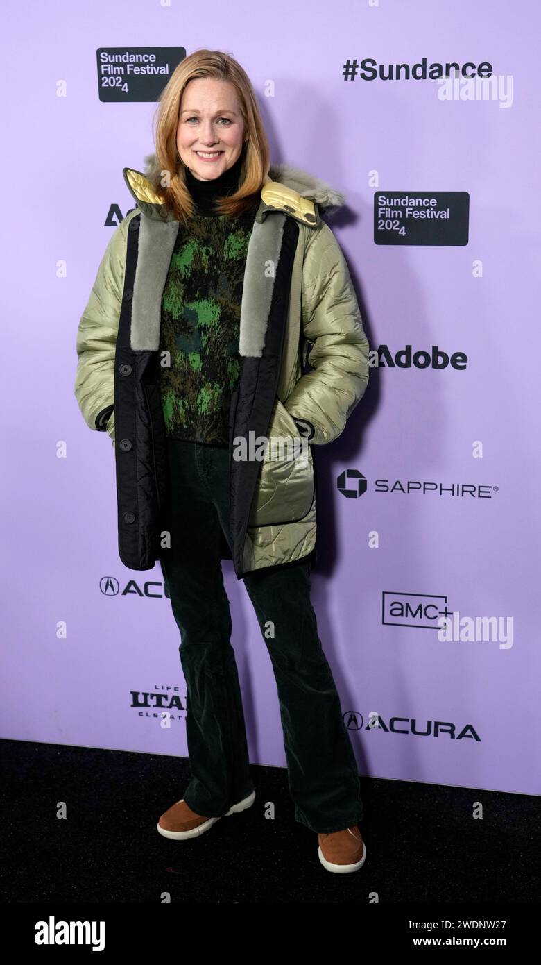 Laura Linney poses at the premiere of the film "Suncoast" at the ...