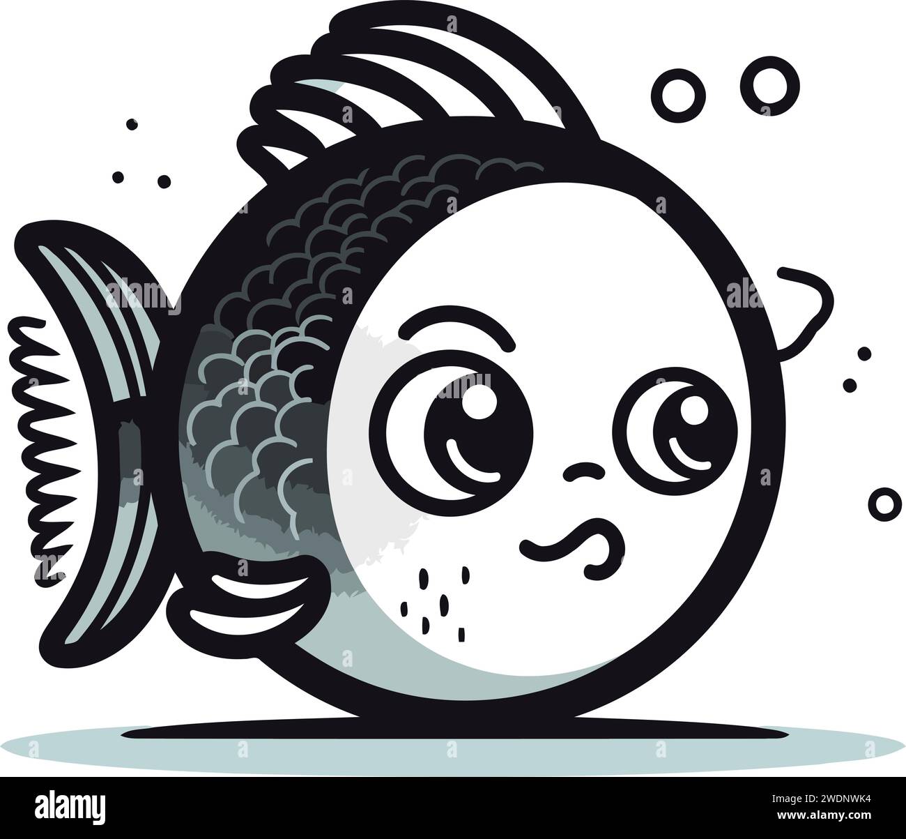 Puffer fish outline Stock Vector Images - Alamy