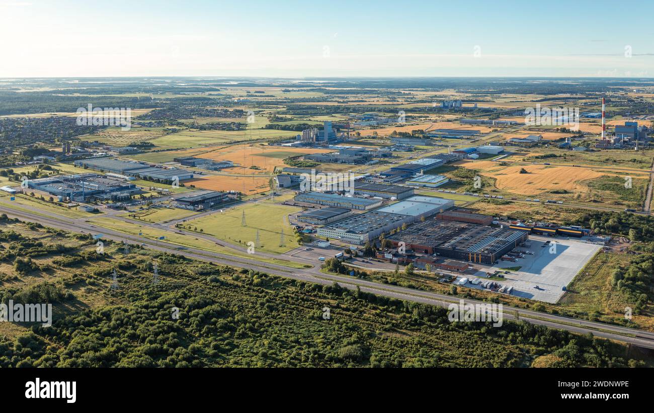 Aerial view industrial zone air hi-res stock photography and images - Alamy