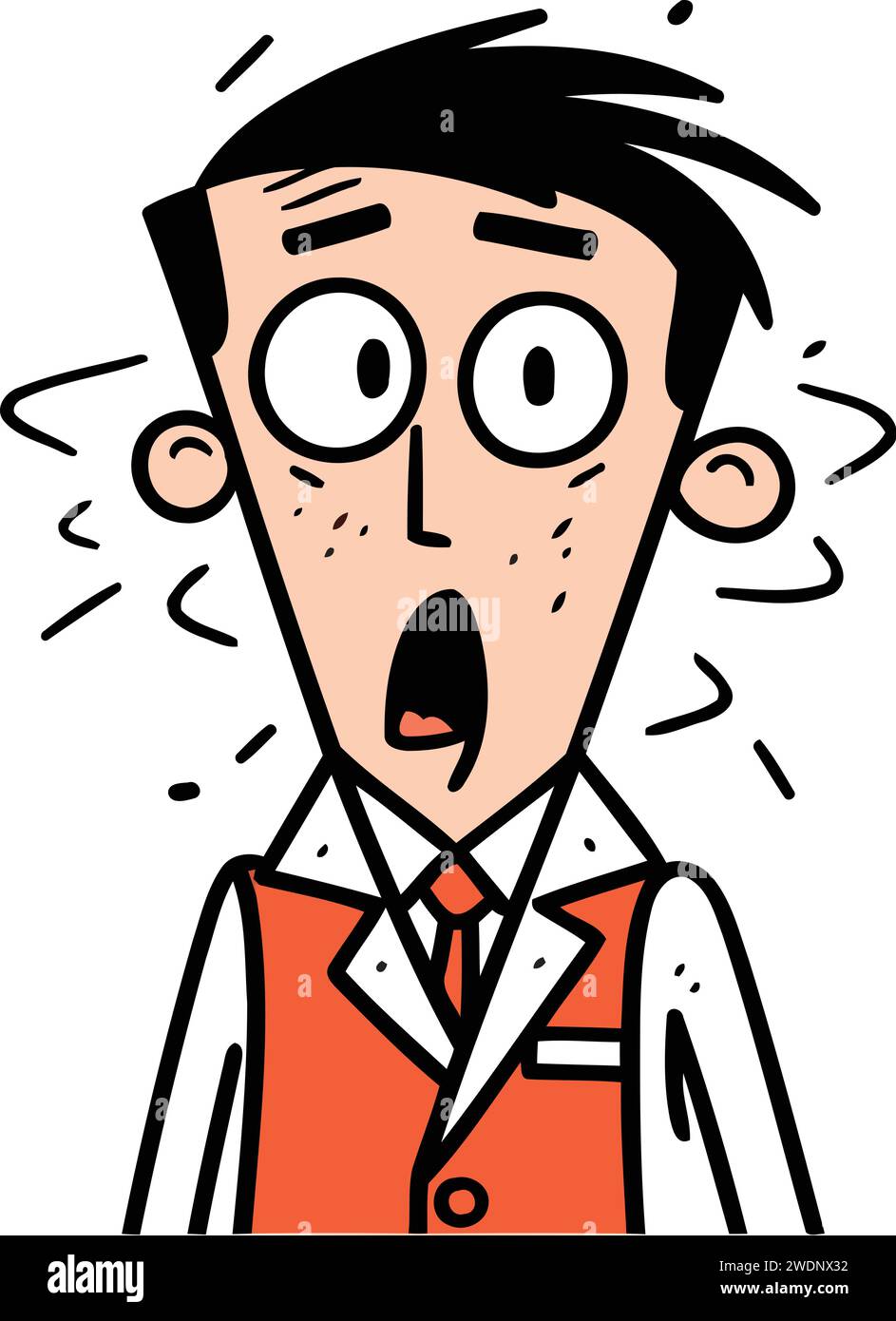 Cartoon surprised man Stock Vector Images - Alamy