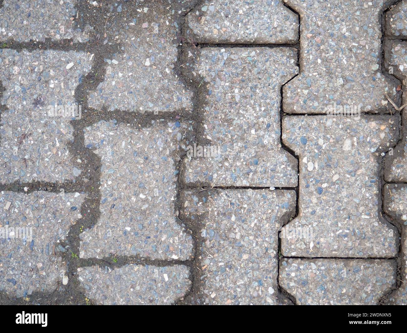 Background from old tiles. Pavement made of concrete slabs. Pattern ...