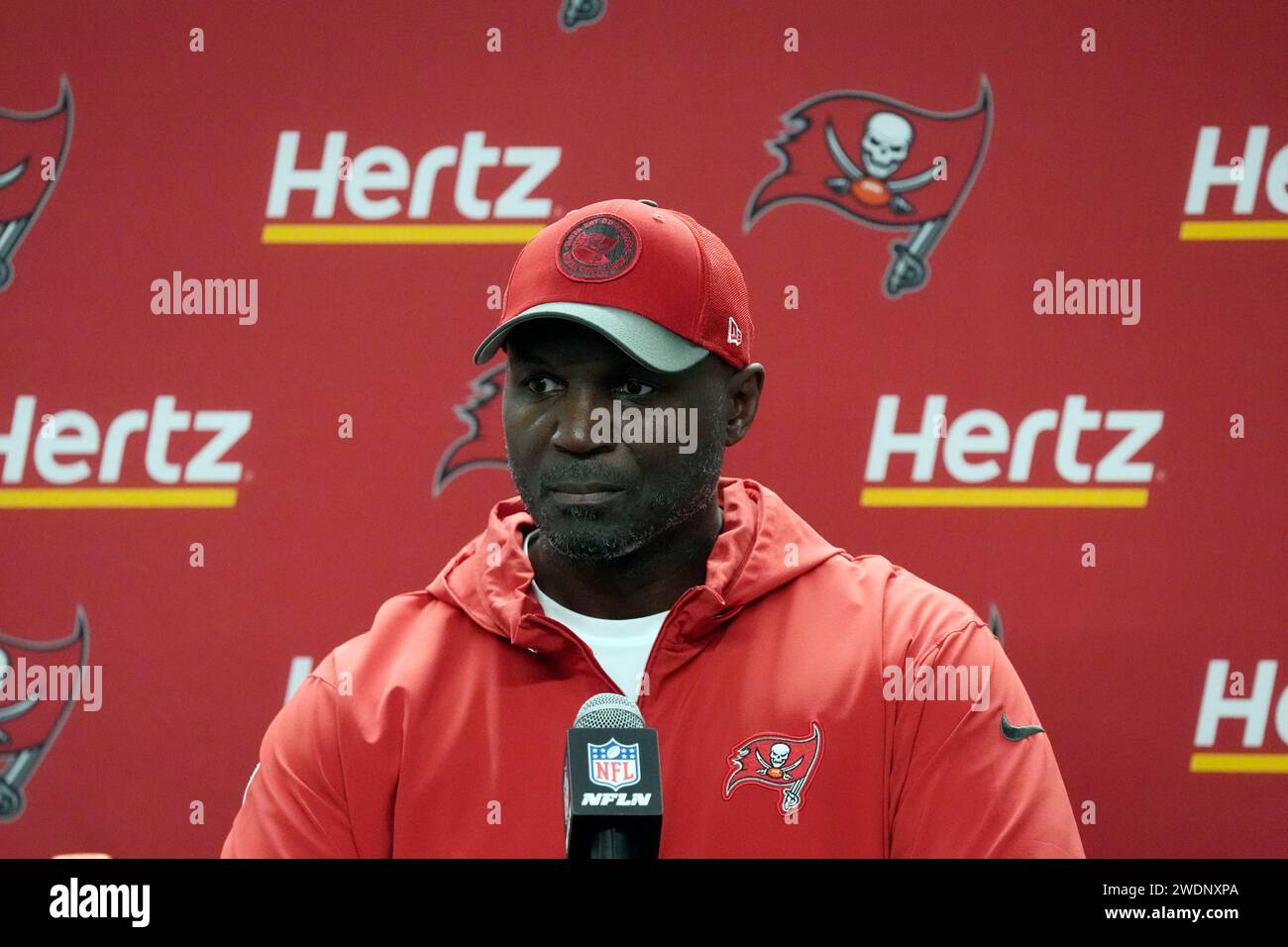 Tampa Bay Buccaneers head coach Todd Bowles addresses the media after ...