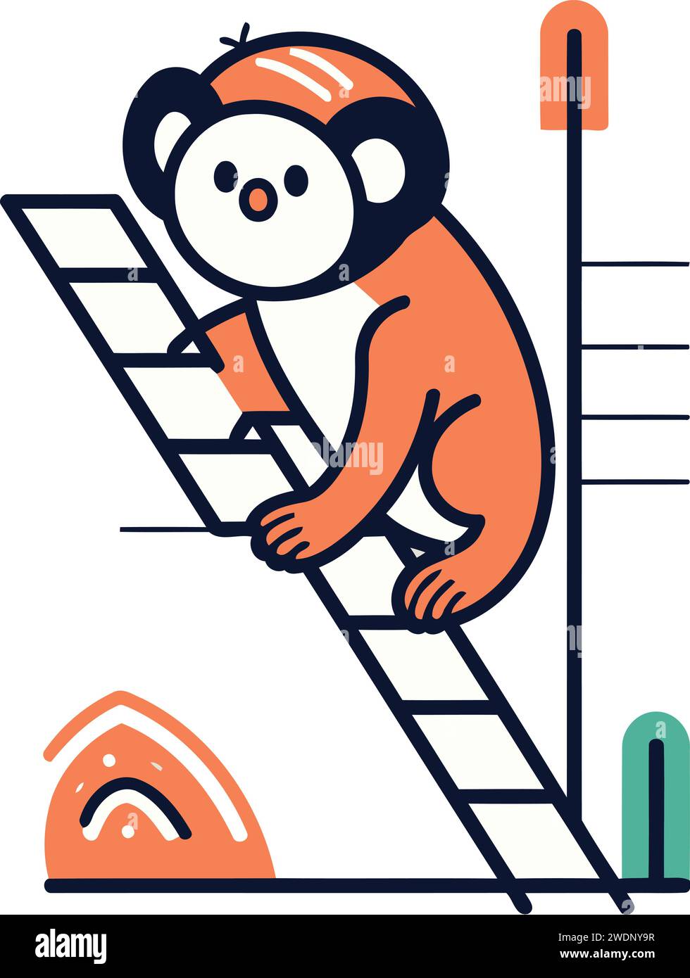Monkey ladder Stock Vector Images - Alamy