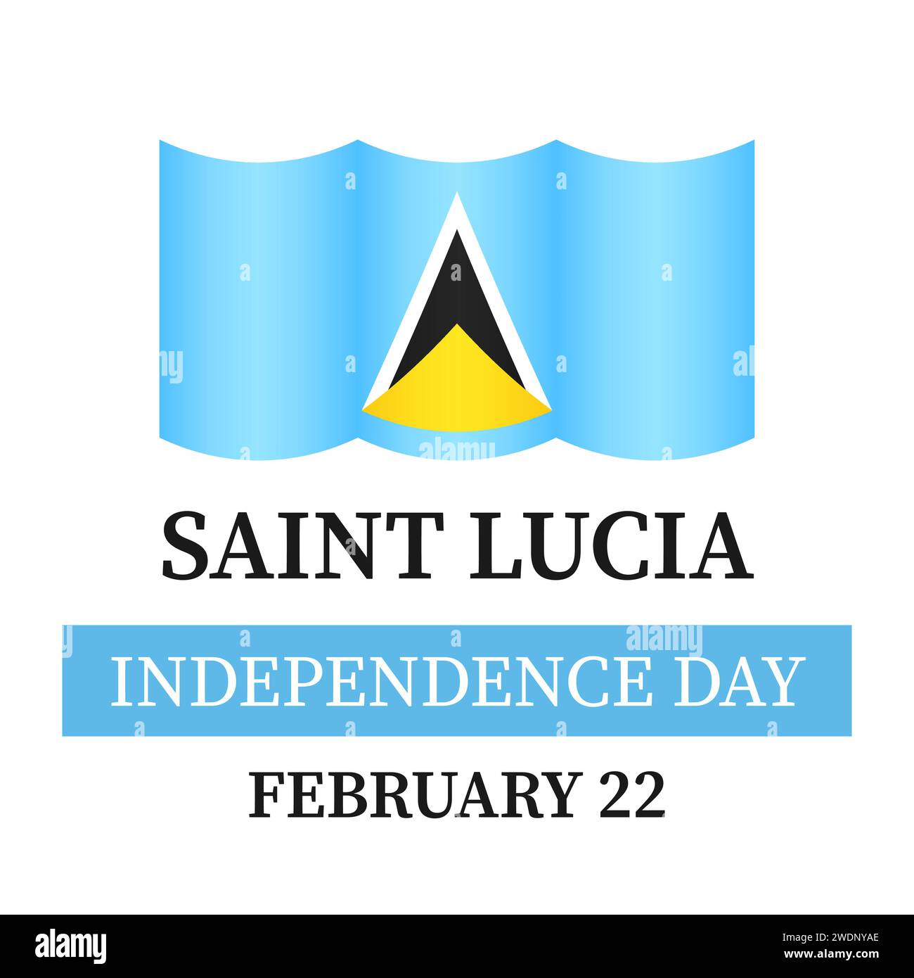 Saint Lucia Independence Day banner. National holiday celebrated on ...