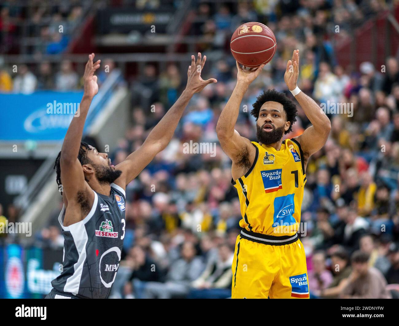 Ludwigsburg, Deutschland. 21st Jan, 2024. Kaya Bayram (Rasta Vechta ...