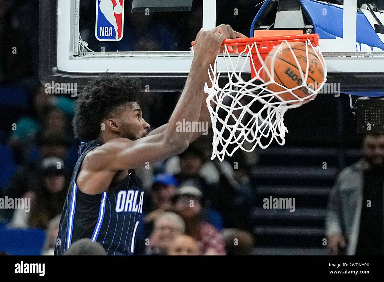 Orlando Magic forward Jonathan Isaac makes an uncontested dunk against ...