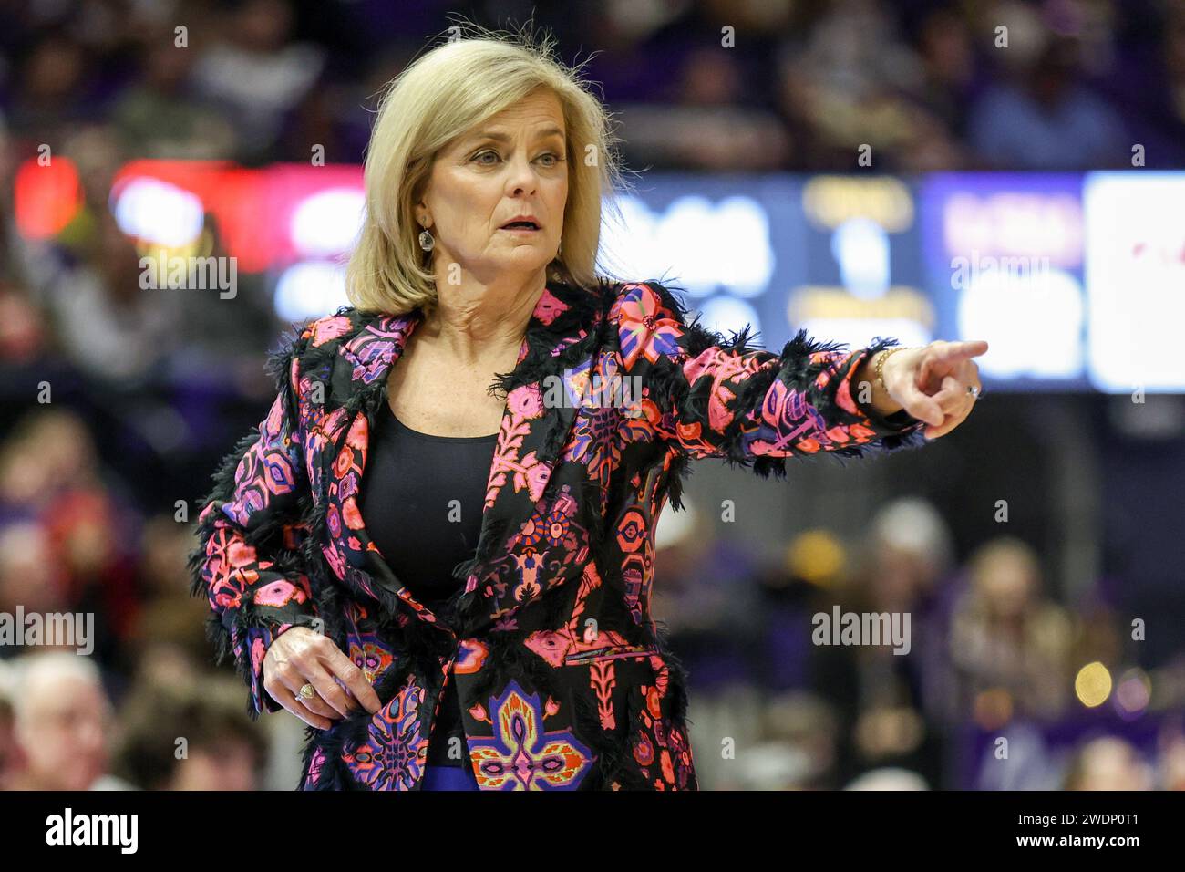 Baton Rouge, USA. 21st Jan, 2024. January 21, 2024: LSU Head Coach Kim ...