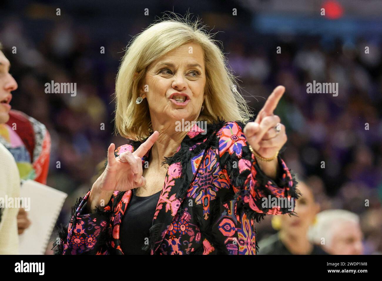 Baton Rouge, USA. 21st Jan, 2024. January 21, 2024: LSU Head Coach Kim ...