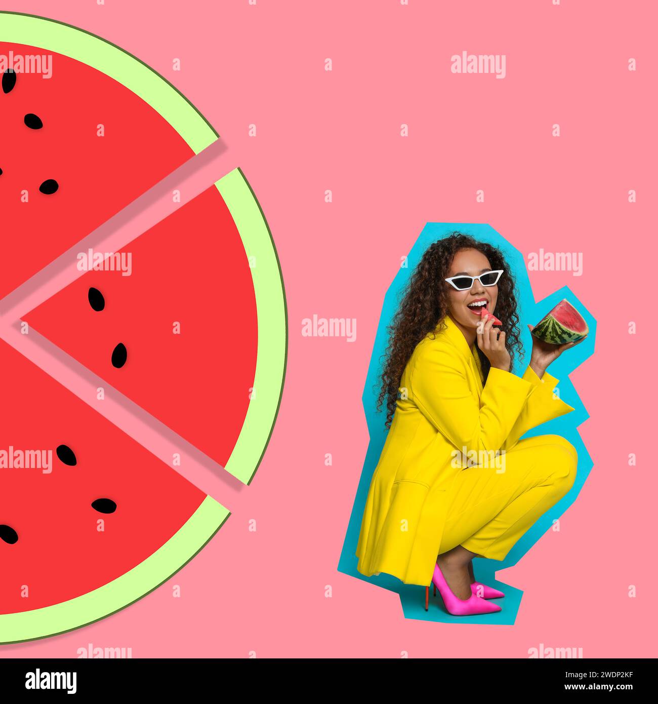 Cartoon watermelon hi-res stock photography and images - Alamy