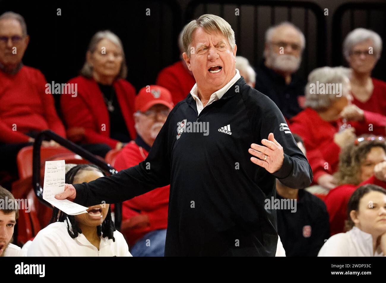North Carolina State head coach Wes Moore watches from the sideline ...