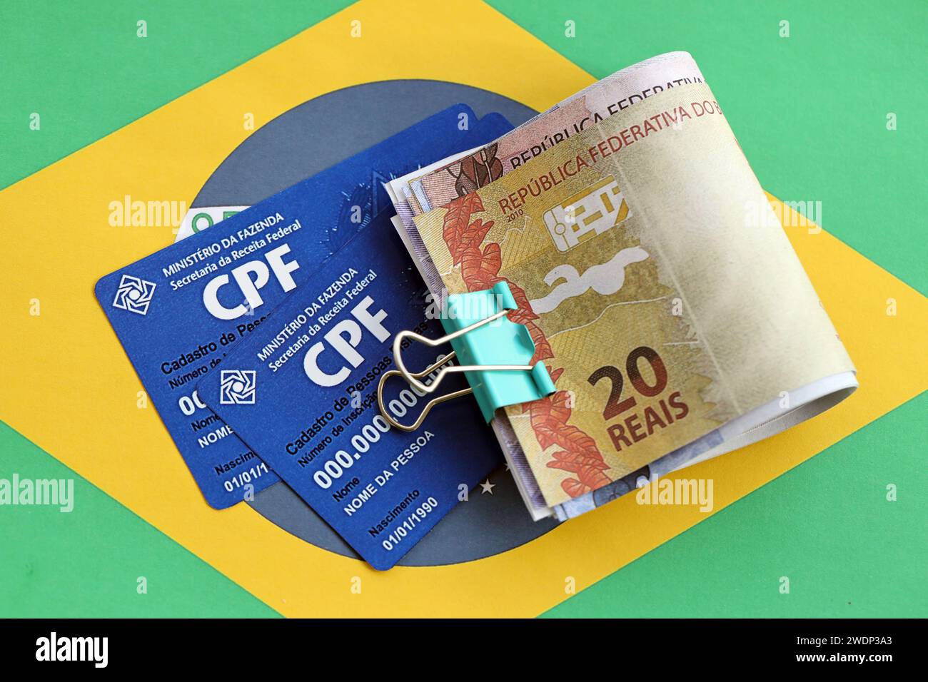 KYIV, UKRAINE - OCTOBER 31, 2023 Blue CPF card document template. The ...